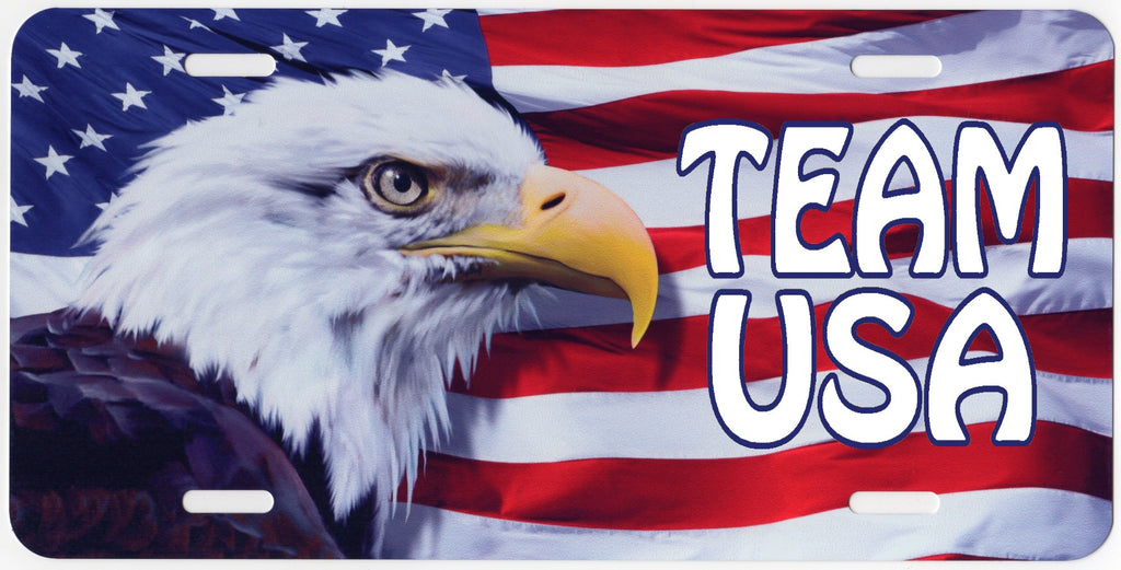 American Flag and Eagle Auto Tag – PopShopArt